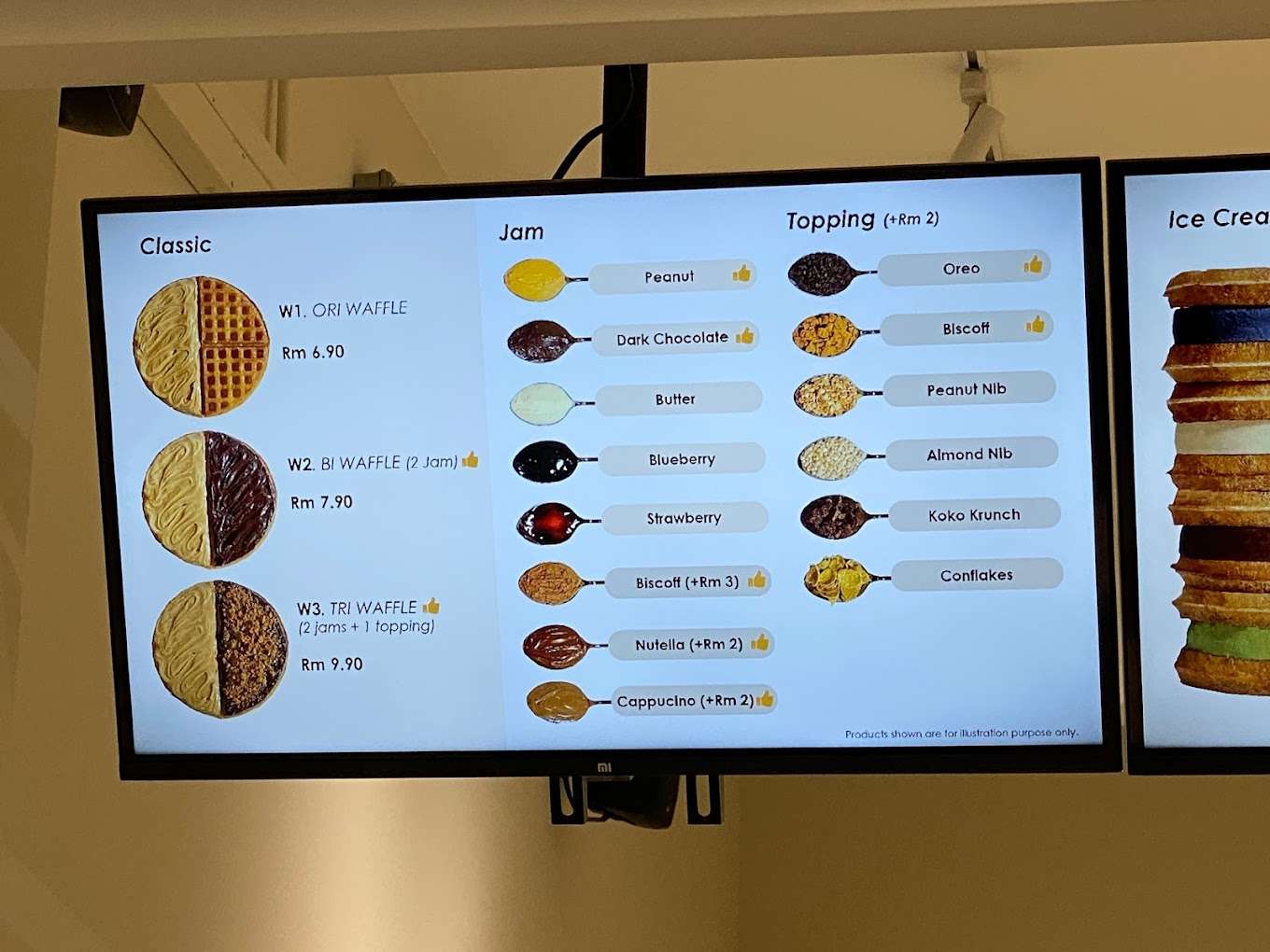 Rasai Kenikmatan Inti Waffle Tebal di Mr Waffle - Purple Durian
